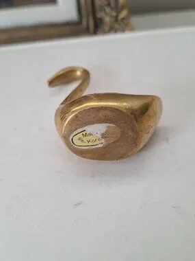 Storage & Organization | Vintage Brass Bird Swan Goose Ring Holder Or ...